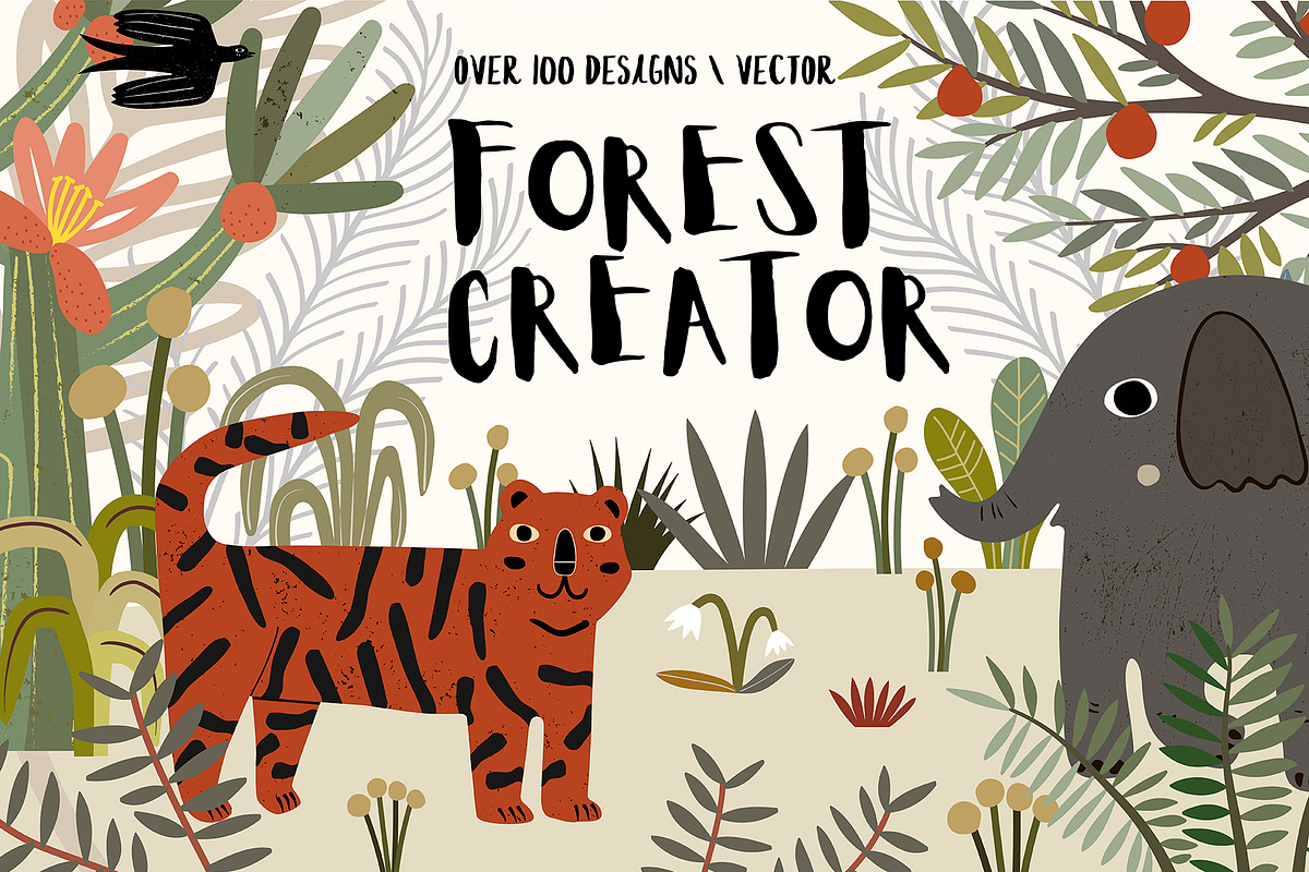 Forest creator, an Animal Illustration by Mii Lab