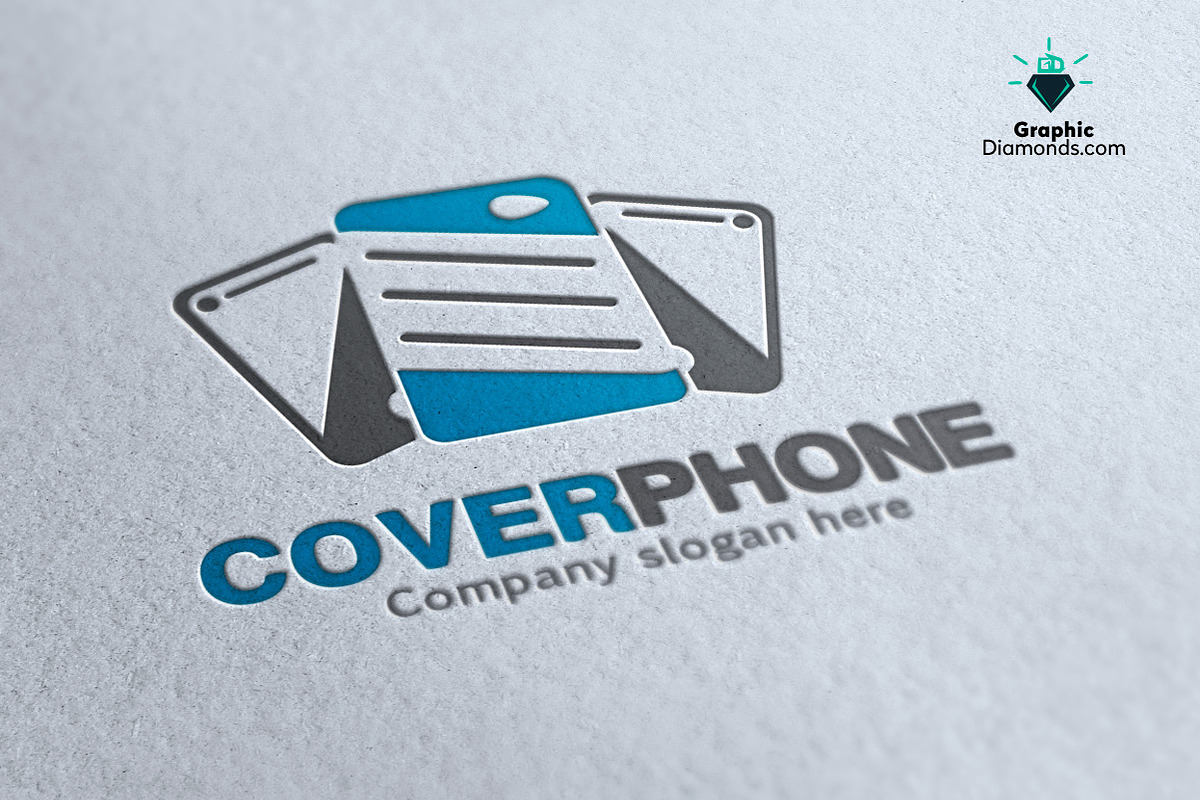 Cover Phone Logo Template, a Branding & Logo Template by GraphicDiamonds
