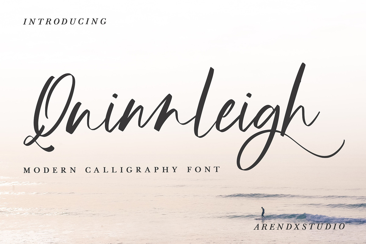 Quinnleigh - Modern Calligraphy Font, a Script Font by Arendxstudio