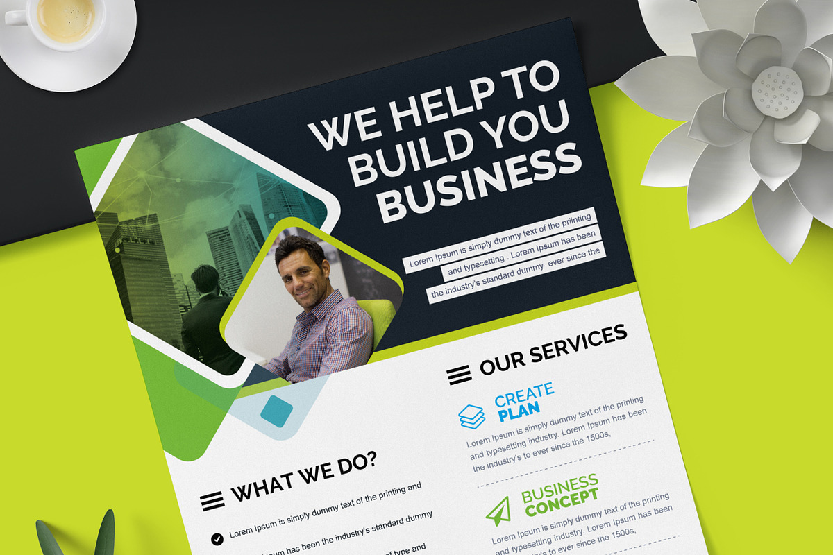 A4 Flyer Template Design | Creative Market
