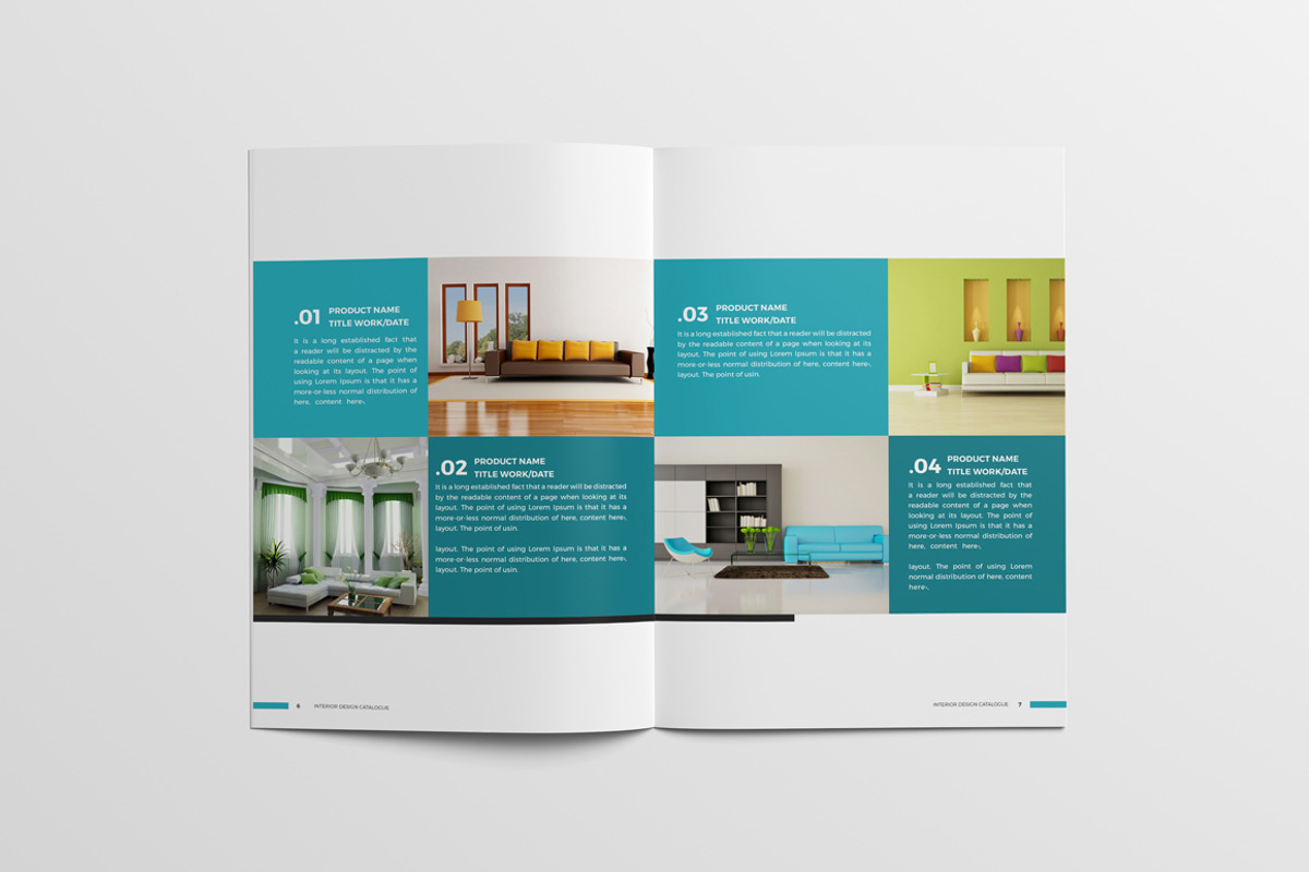 Interior Design Catalog, a Brochure Template by New Lines