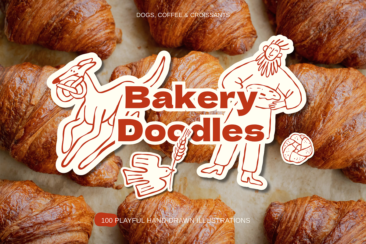 Bakery Doodles: Hand-Drawn Pack, a Food Illustration by Veyla