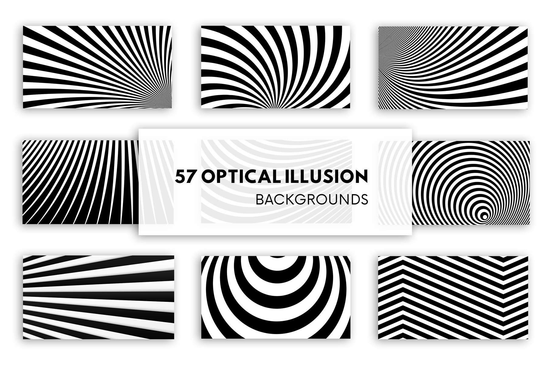 57 Optical Illusion striped patterns, a Pattern Graphic by craftlove