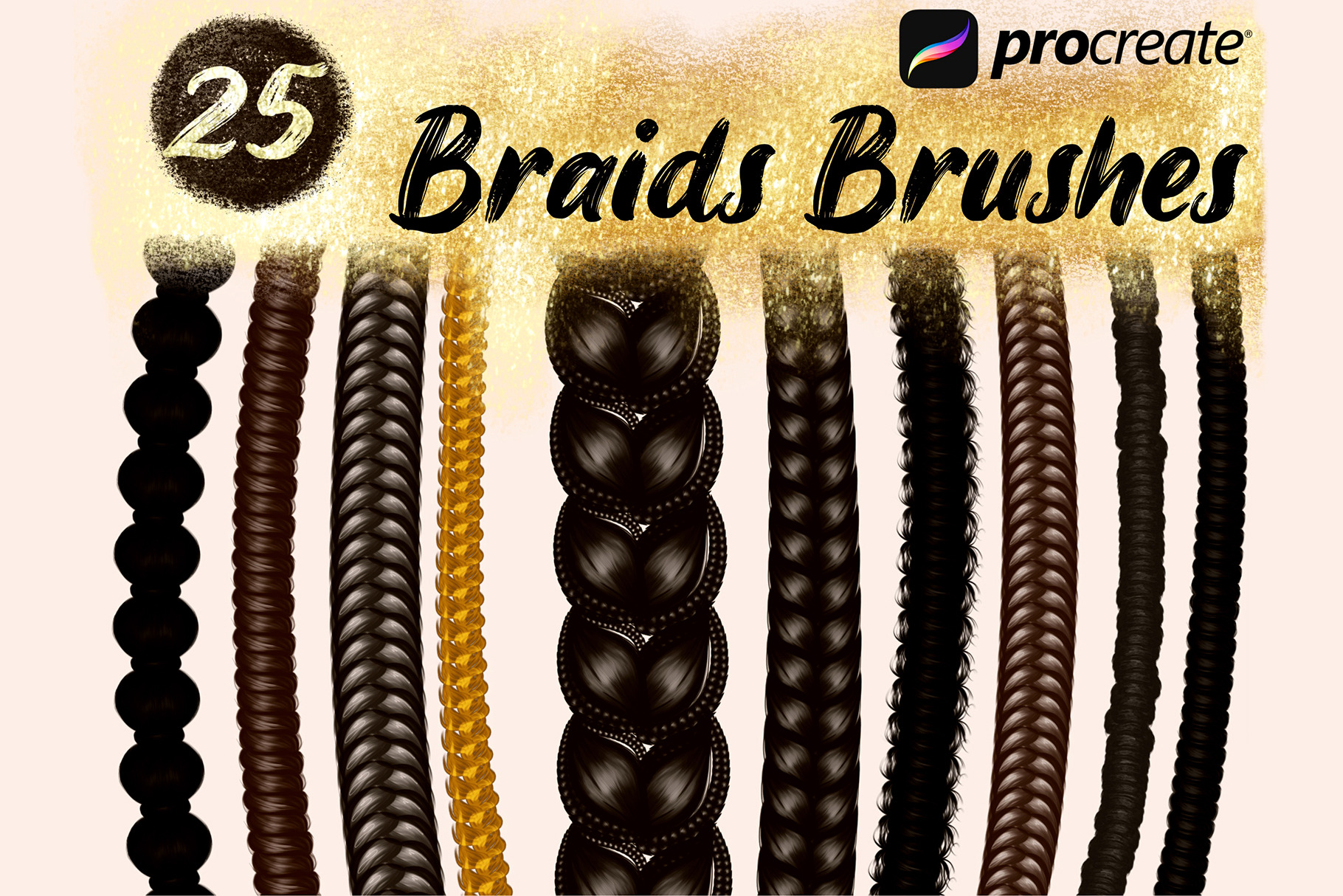 Procreate Braids & Twists Brushes