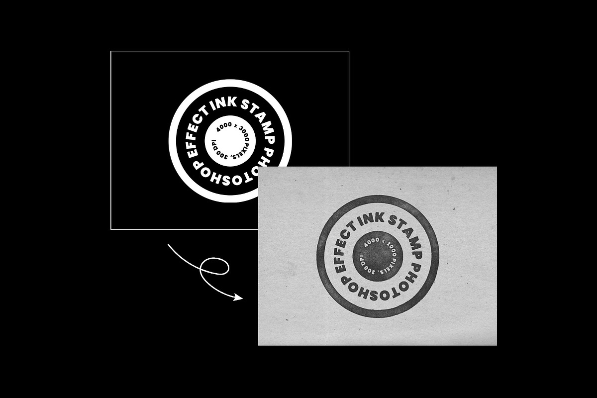 Ink Stamp Photoshop Effect
