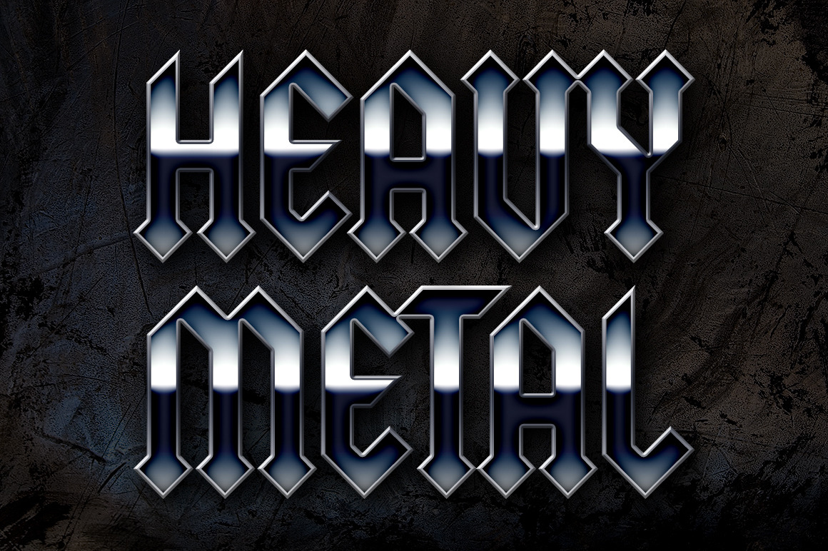 Heavy Metal layer styles, a Layer Style Add-On by Sick Optix