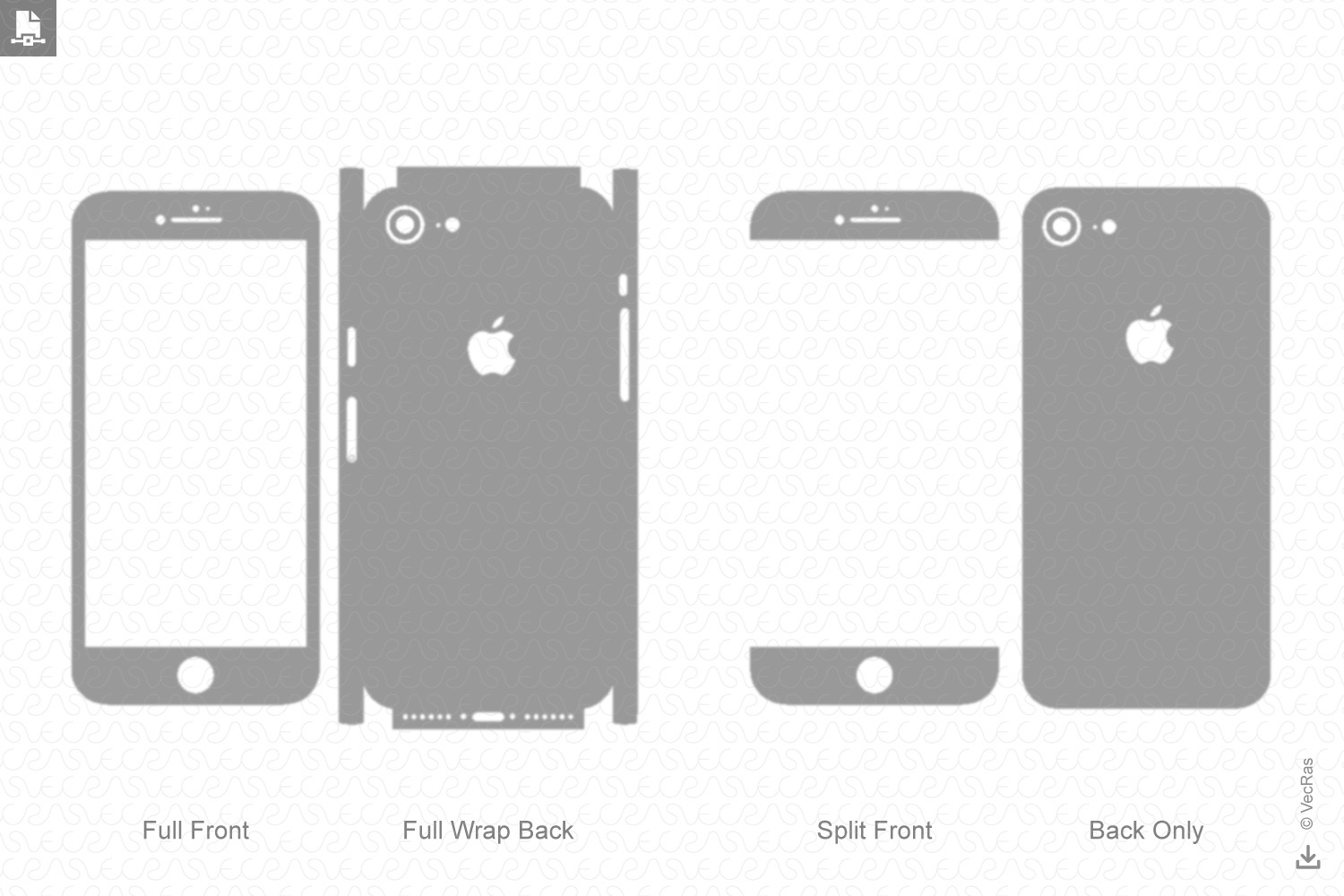 iPhone 8 (2017) Skin Template Vector, an Illustration by VecRas