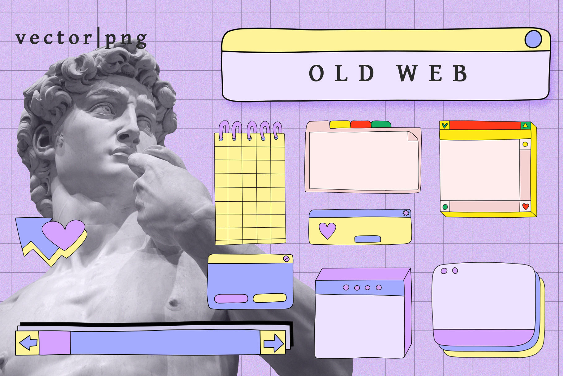 OLD WEB - social media templates, an Illustration by okchizh | Creative ...