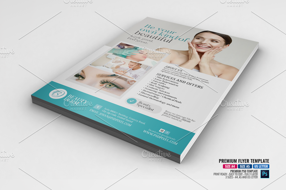 General Dermatology Flyer, a Flyer Template by PSDPixel
