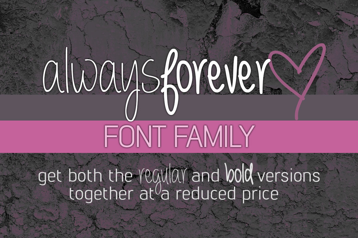 Always Forever Font Family, a Script Font by Brittney Murphy Design