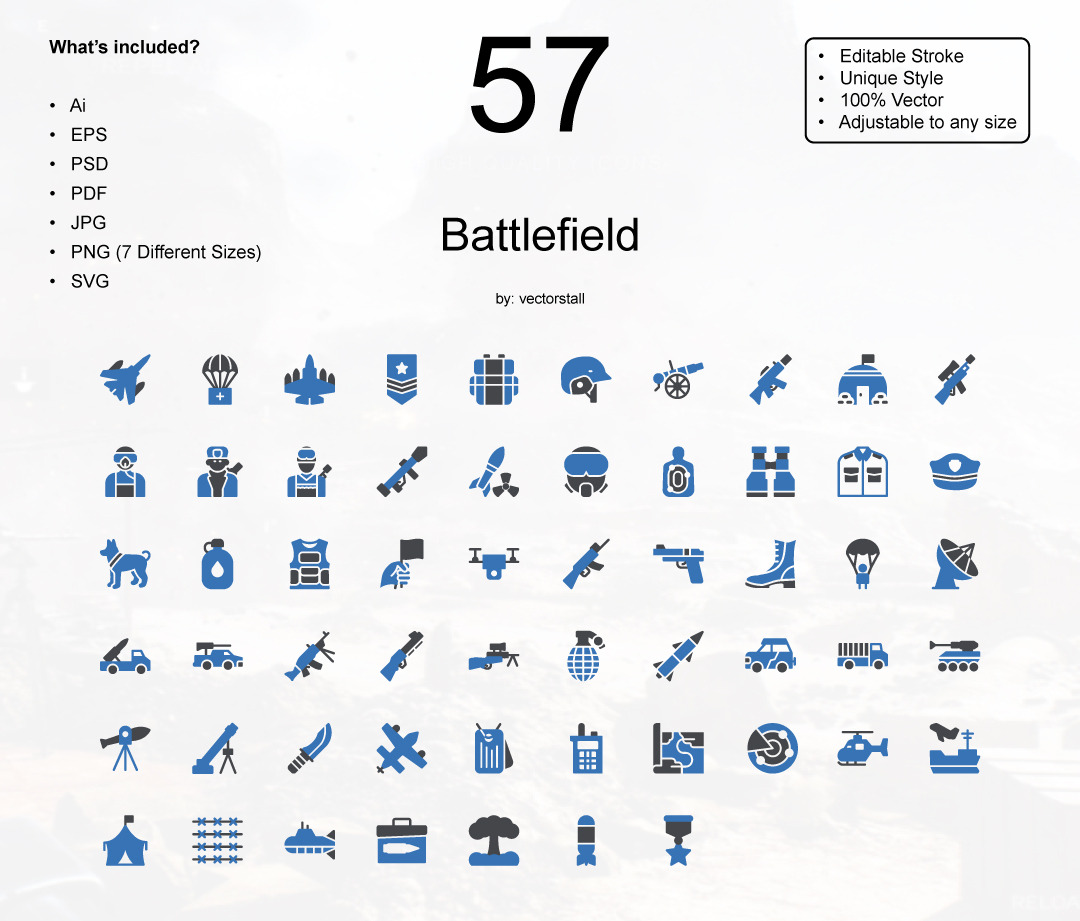 Battlefield, an Icon by Vector Stall