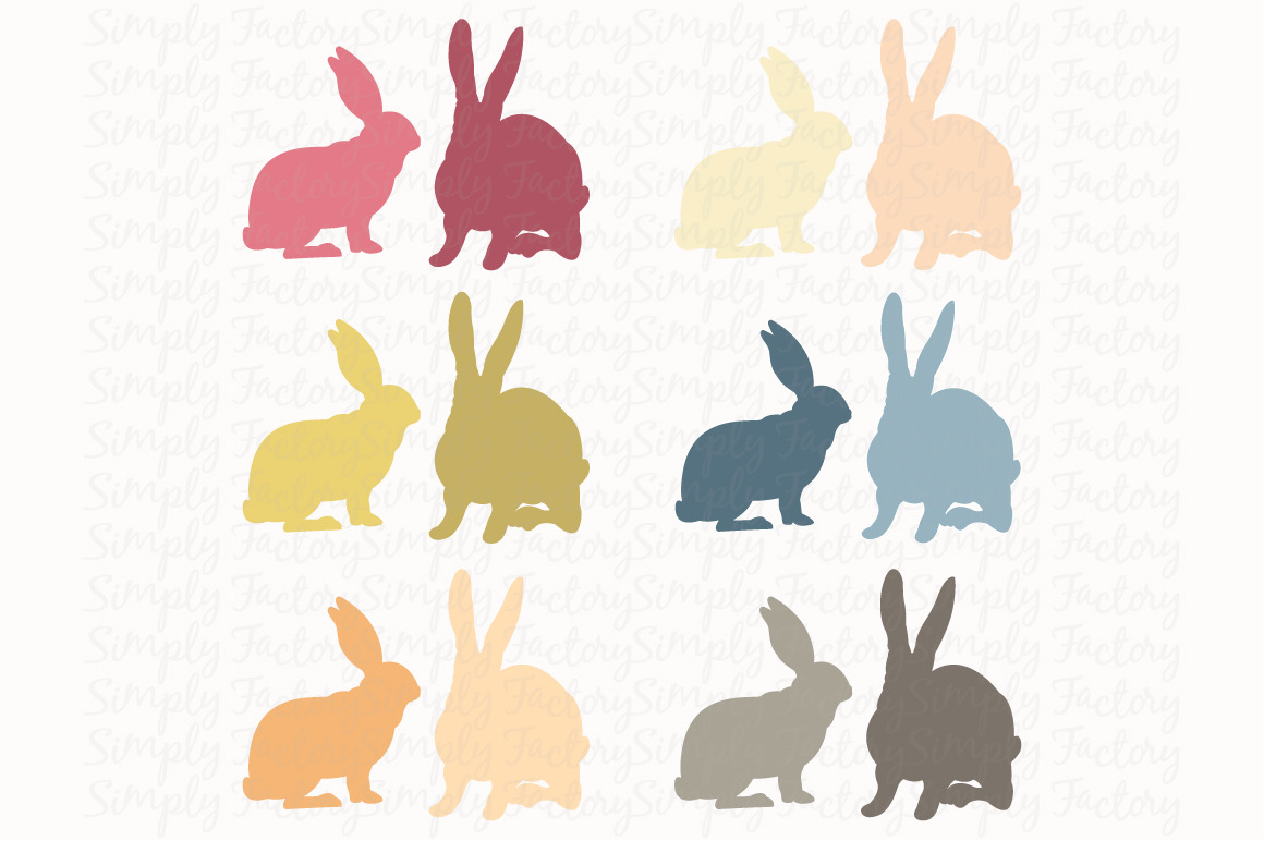 Easter Bunny Silhouette, an Animal Illustration by Simply Factory