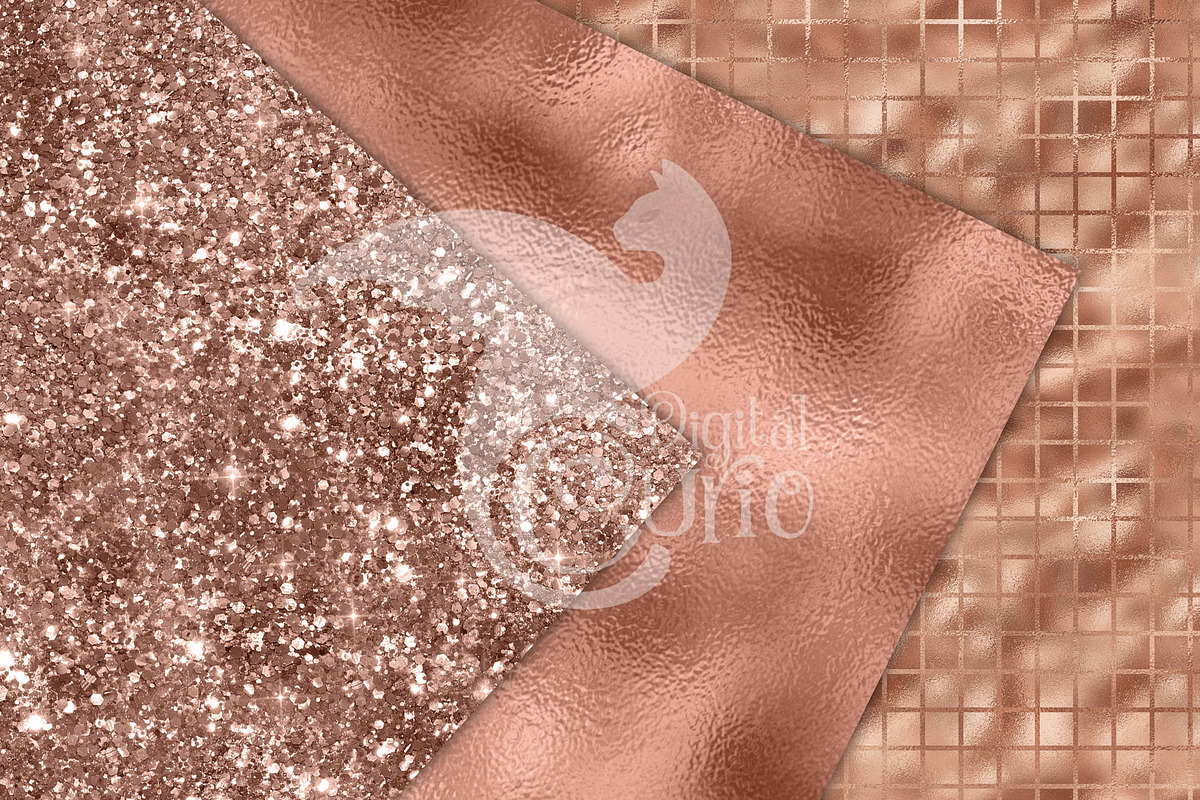 Luxury Rose Gold Textures, a Texture Graphic by Digital Curio