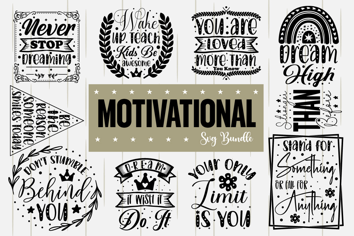 Motivational Svg Bundle, an Object Graphic by GatewayDesign