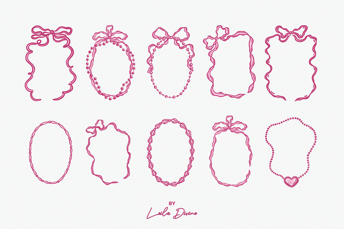 Elegant Hand Drawn Frames & Clip Art