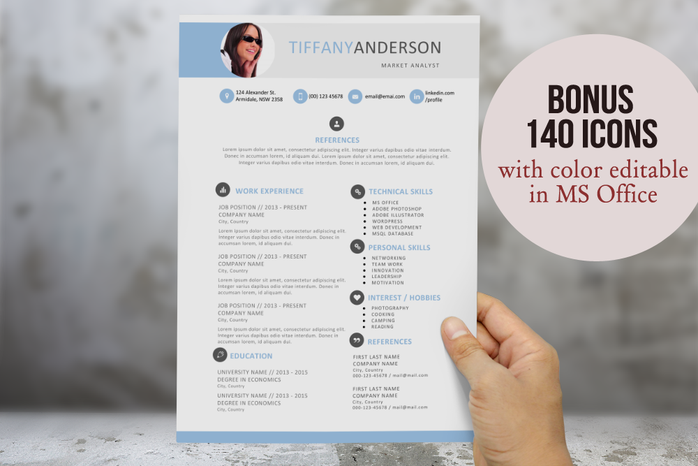 2 in 1 photo resume template, a Resume Template by Inkpower