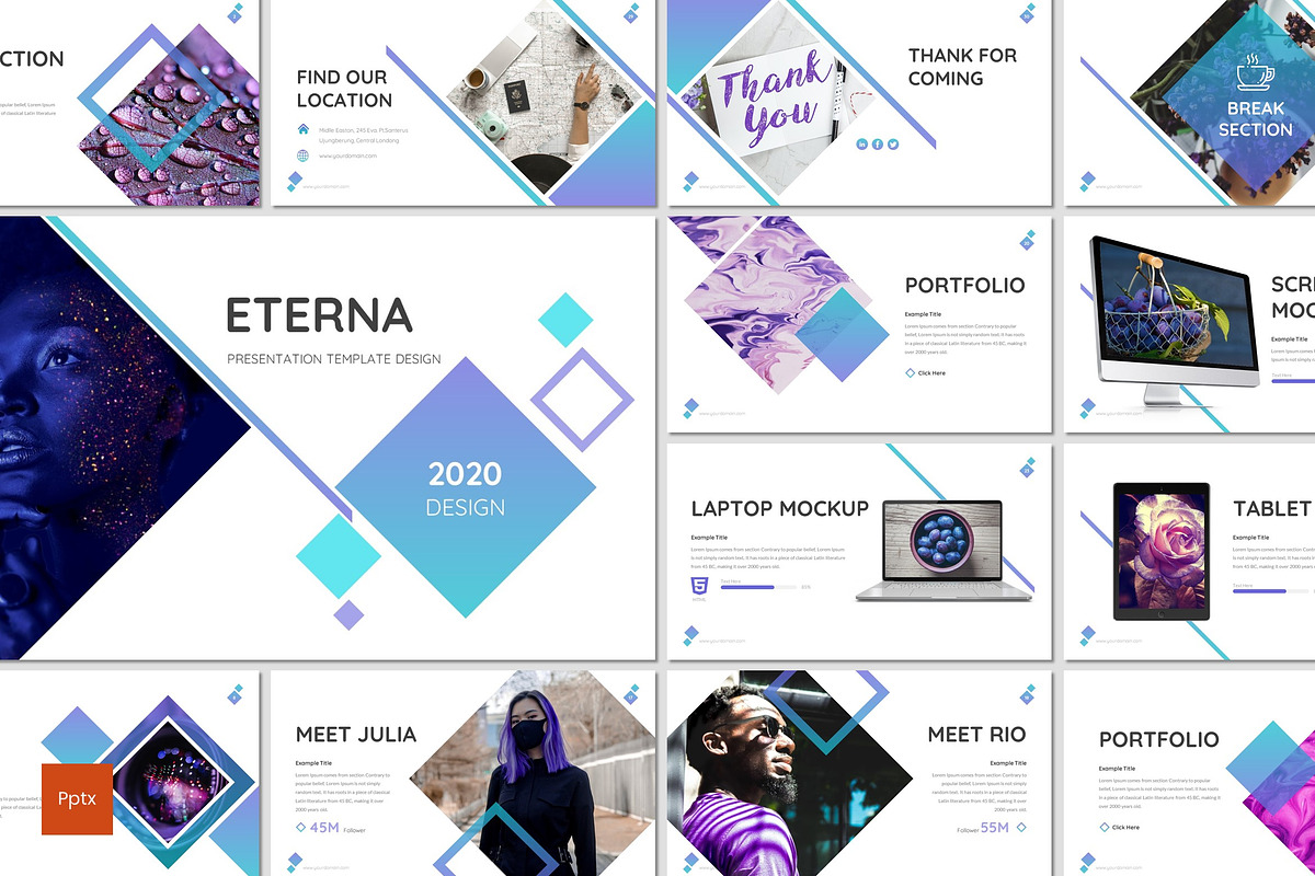 Eterna Powerpoint Template A Presentation Template By Inspirasign