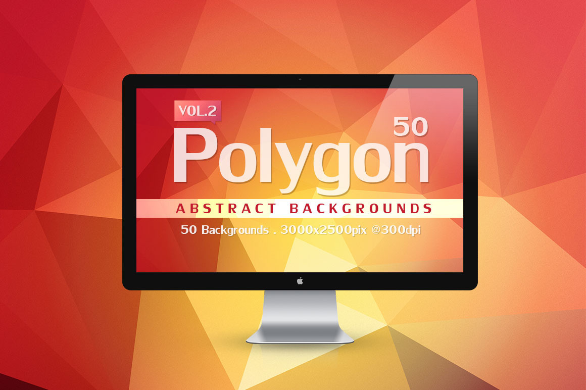 50 Polygon Backgrounds Vol.2, a Pattern Graphic by Graphicon