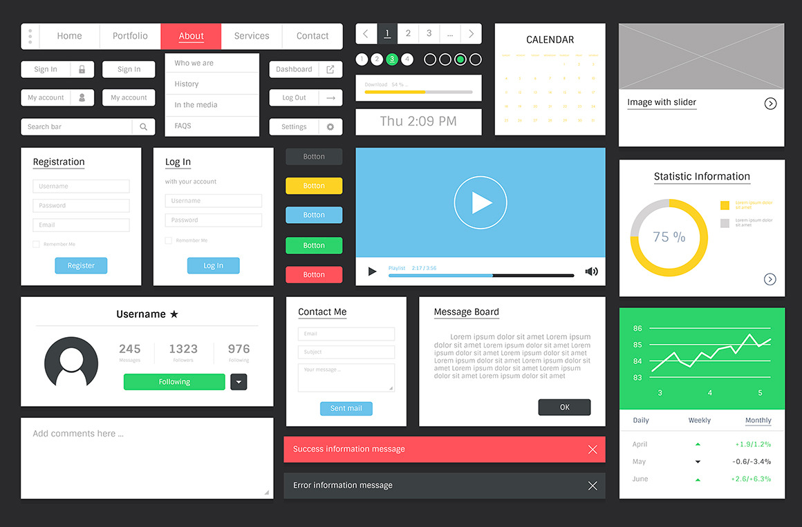 Website template layout illustration, an Illustration by rawpixel ...