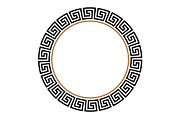 Greek key round frame. Typical, a Texture Graphic by COLORFUL