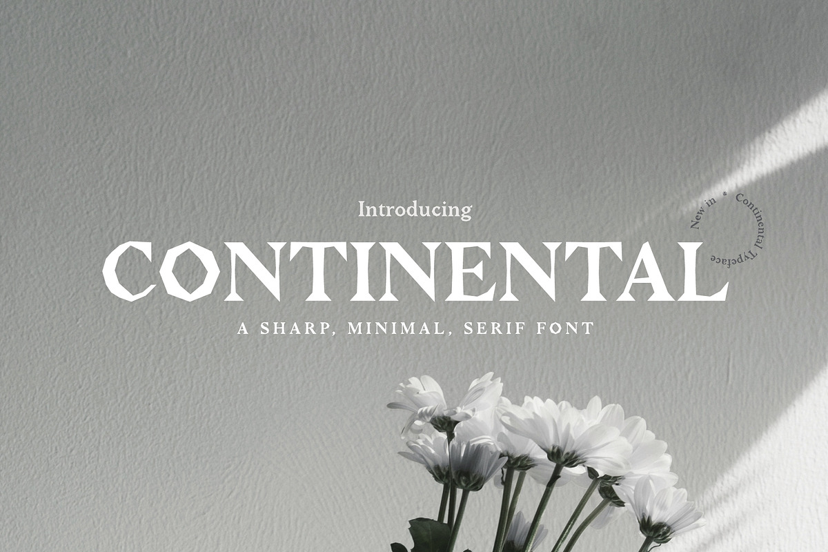Continental - Sharp Serif, a Serif Font by HipFonts