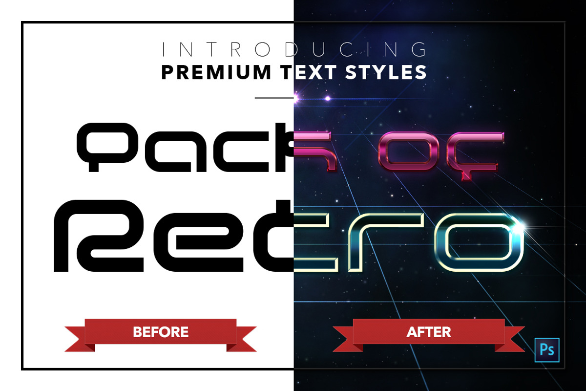 Retro #1 - 20 Text Styles, a Layer Style Add-On by Jonas Stensgaard