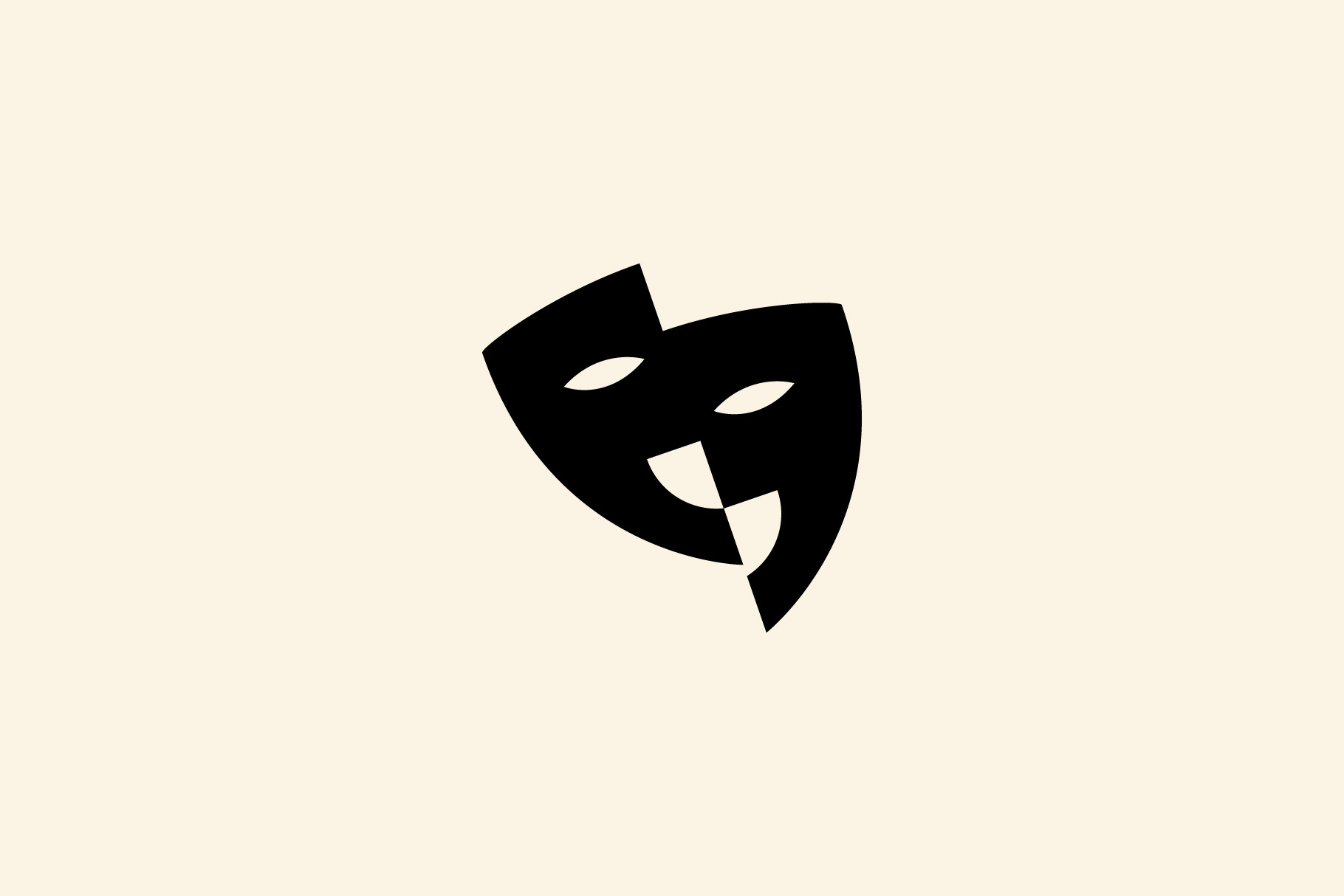 theater mask actor logo template