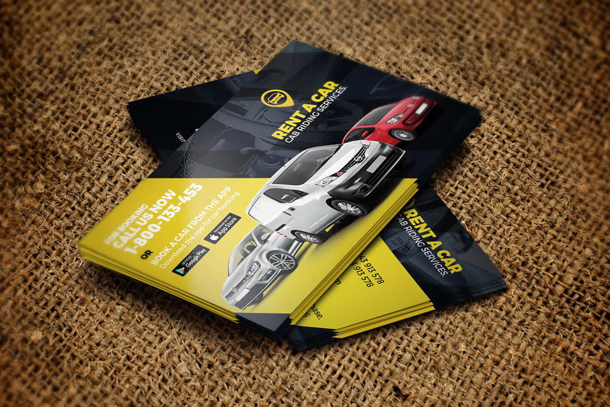 Car Rent Service Business Card, a Business Card Template by GraphicsEgg