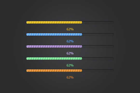 Striped Progress Bar, a Templates & Theme by Creative VIP | Creative Market