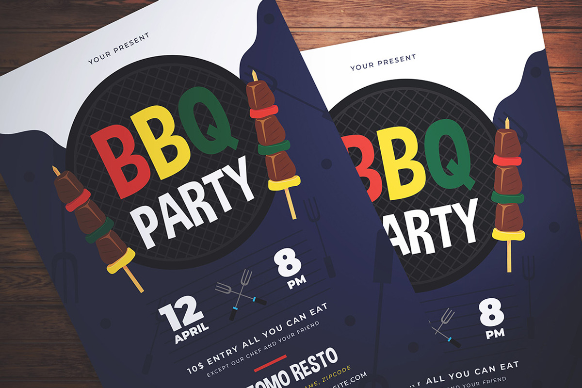 BBQ Event Flyer, a Flyer Template by Gumico Studio.