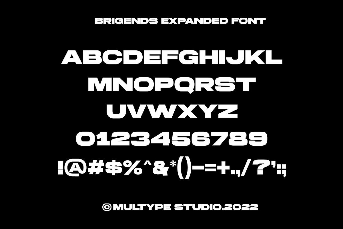 Brigends Expanded Display Font