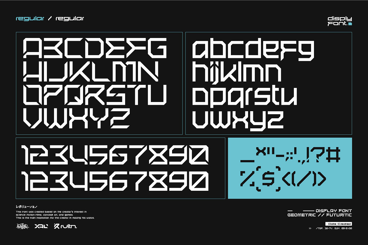 Revolution display, a Font by XAL | Creative Market