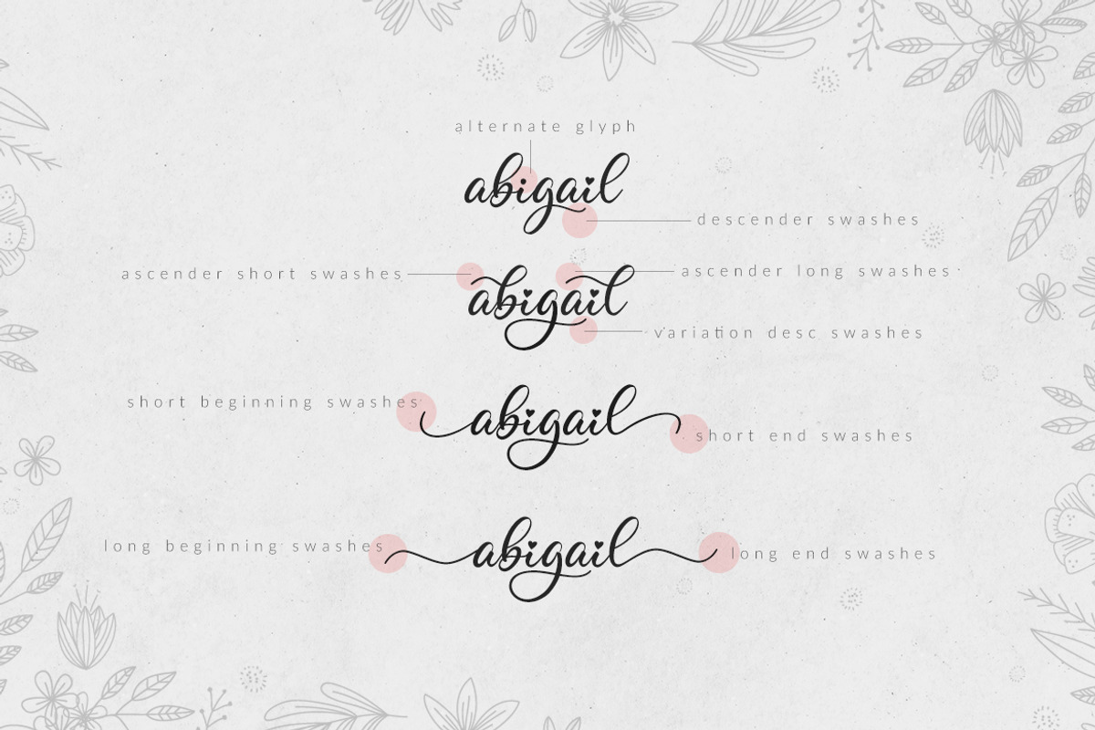 Abigail, a Script Font by Hustletter