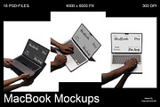 MacBook Mockups | Hand Collection, a Device Mockup by Aquarianz Studio