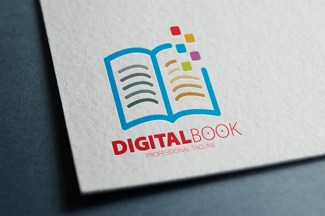 Digital Book Logo, a Branding & Logo Template by essegraphic