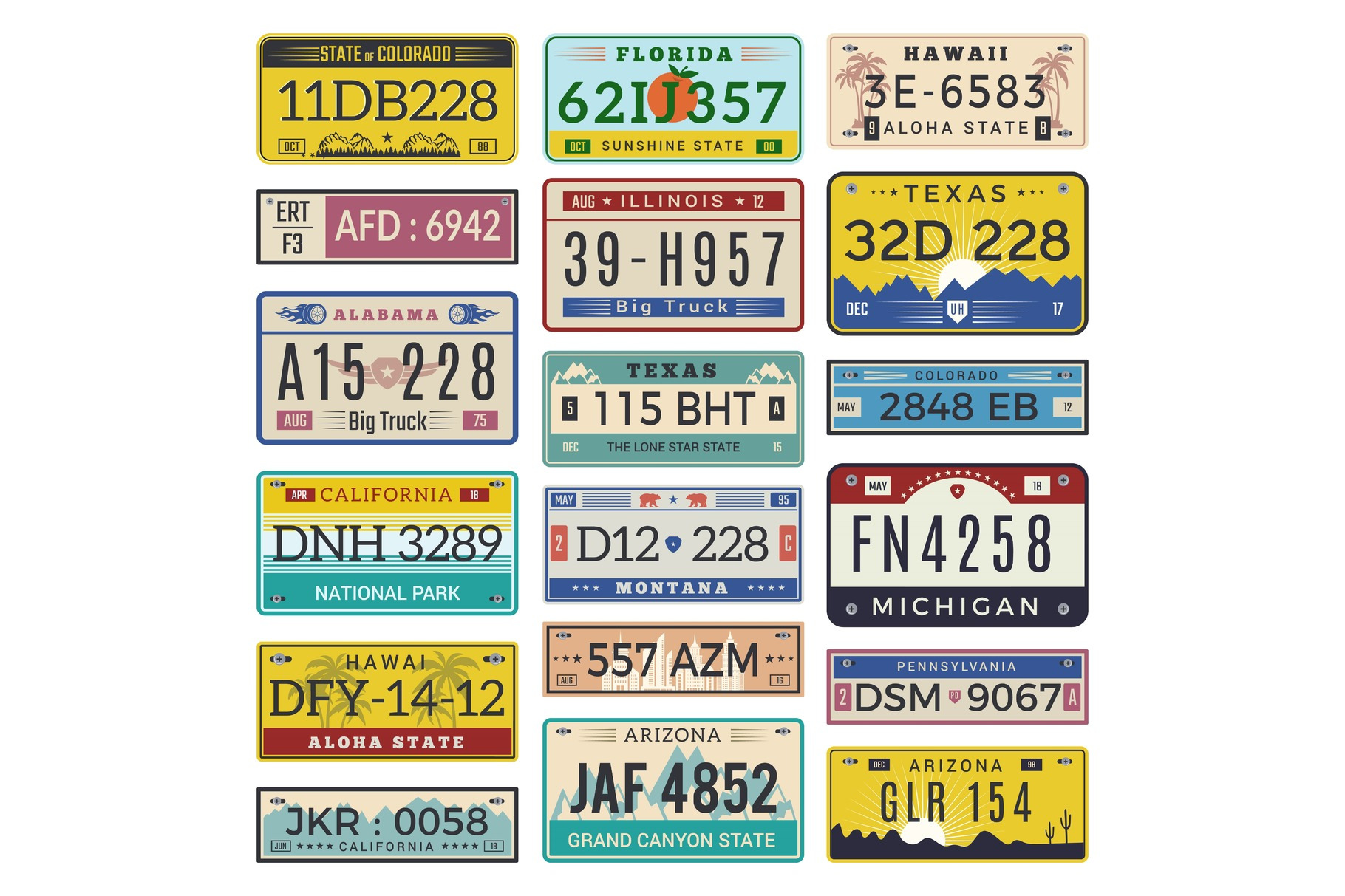 Car license plates. Automobile, a Background Graphic by Onyx