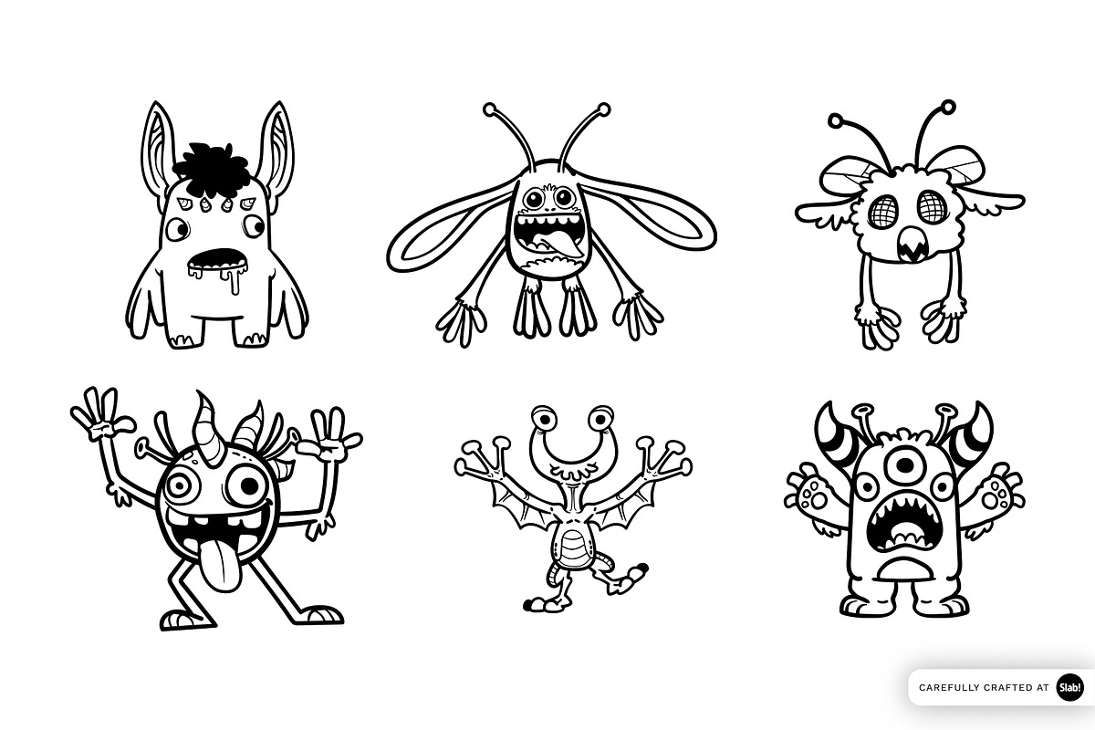 Monster Doodle Hand Drawn Vol. 3, an Object Graphic by SLAB! Design
