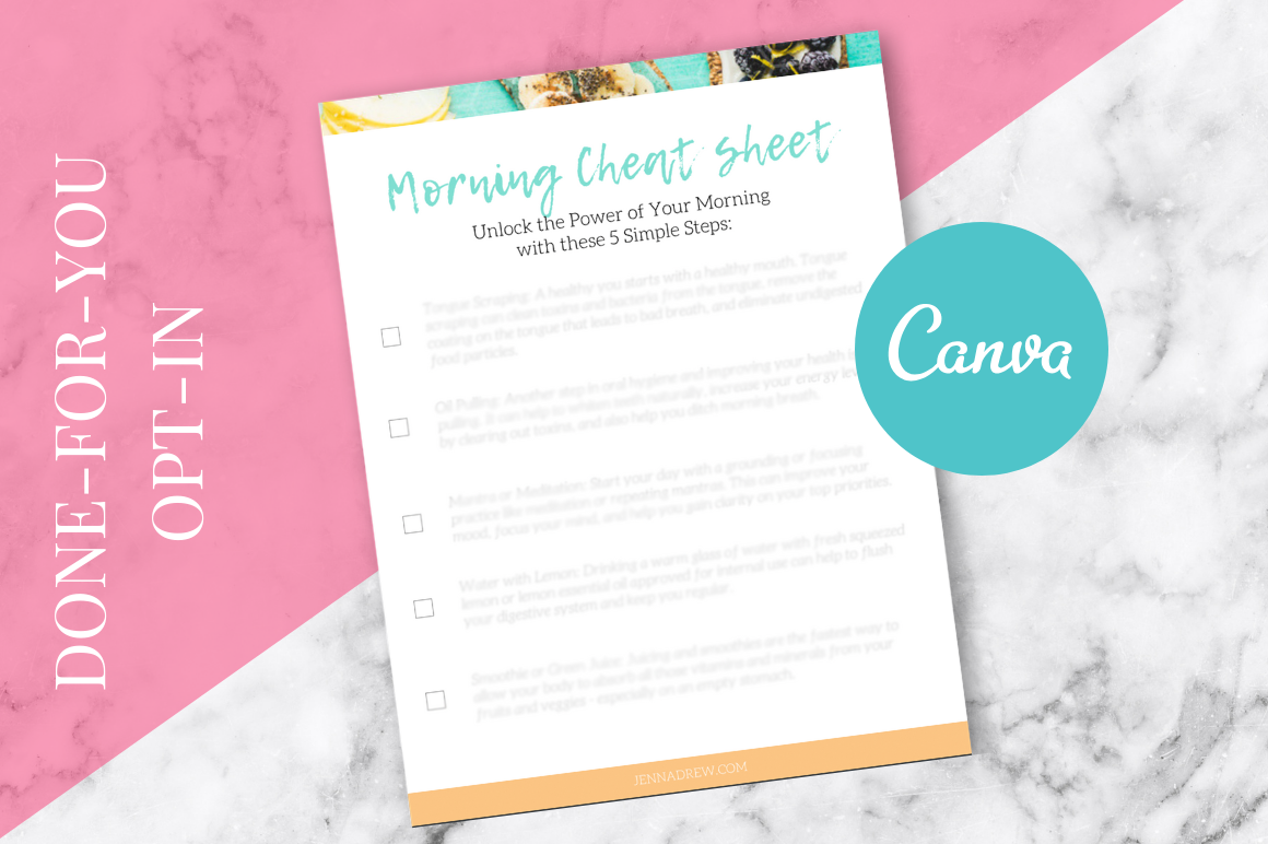 Own Your Morning: Canva Lead Magnet, a Templates & Theme by ...