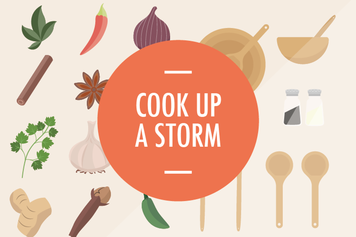 Cook Up A Storm, a Food Illustration by UltraaViolets