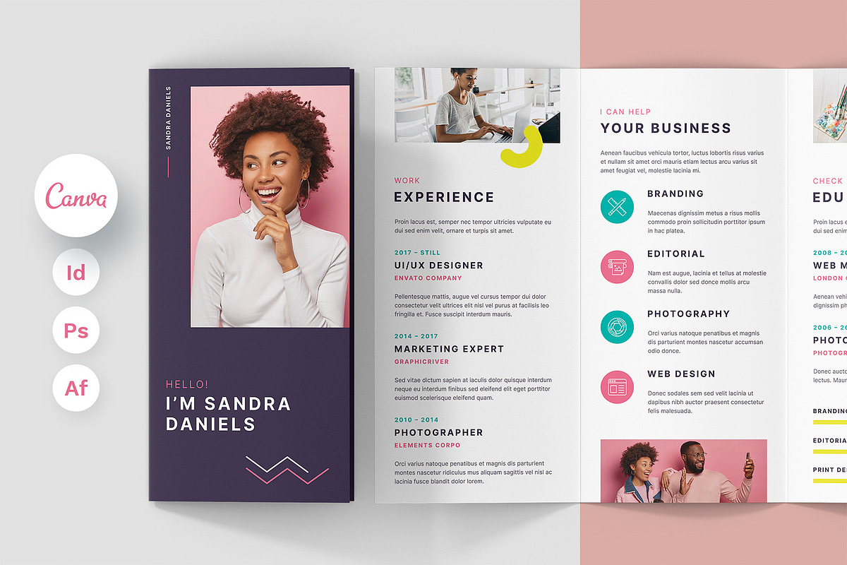 The Resume Brochure Trifold Template