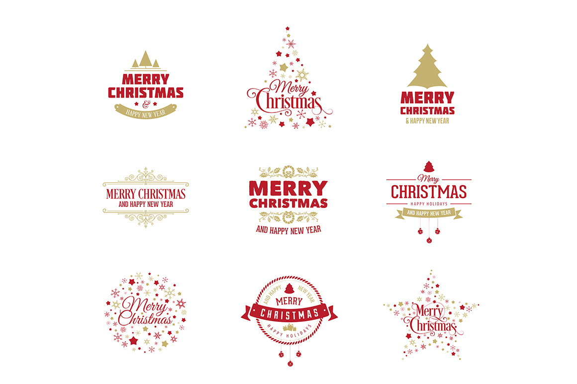 Vector Christmas Logo/Label set | Branding & Logo Templates ~ Creative ...