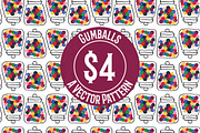 Gumball Hand-Drawn Repeat Pattern, a Pattern Graphic by K McCormack Designs