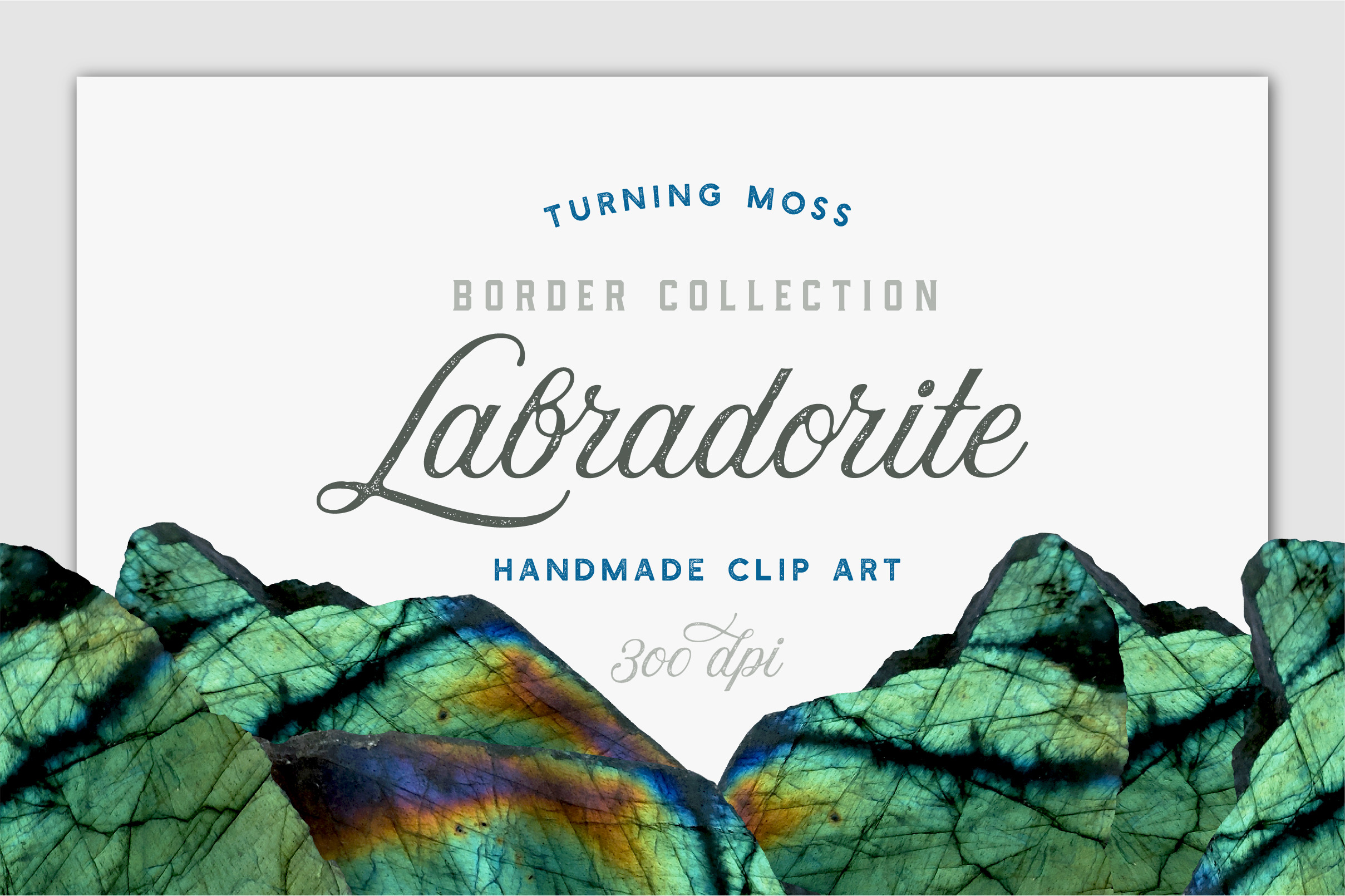 Gemstone Borders - Labradorite, an Object Graphic by Turning Moss