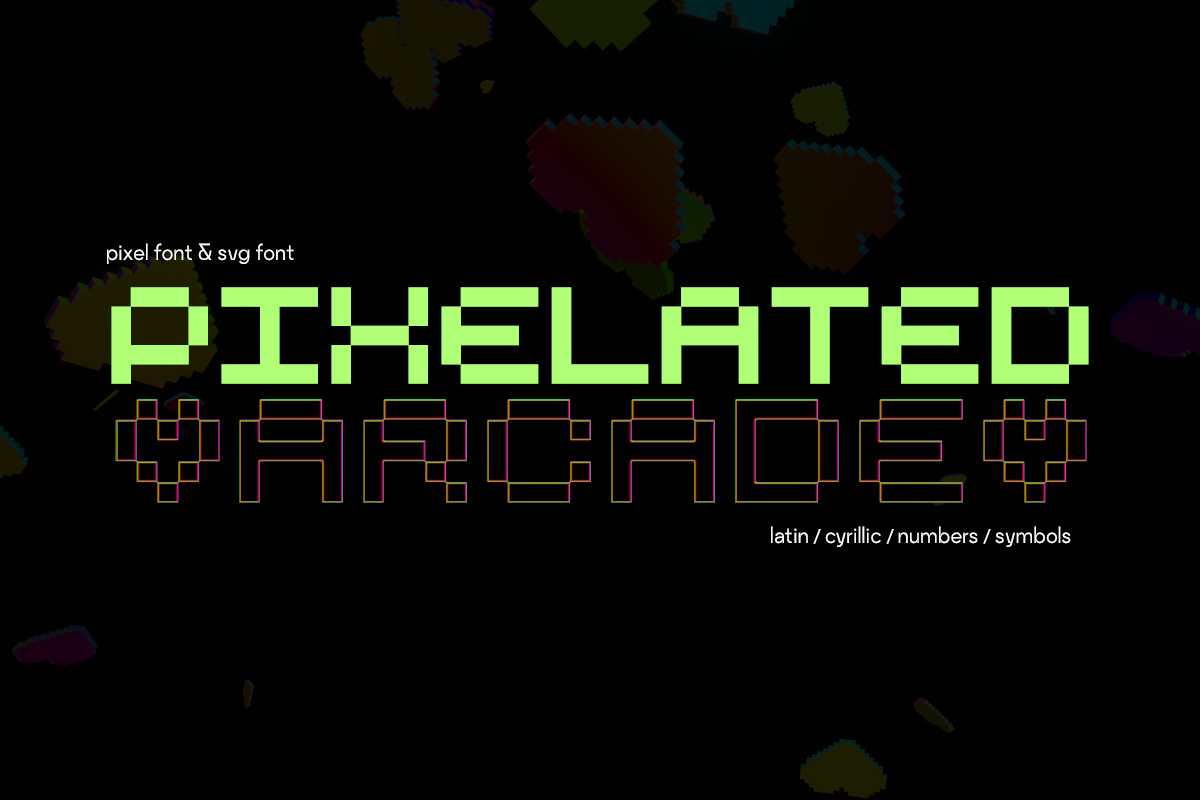 Pixelated Arcade - Typeface SVG&PNG, a Font by saintricchi | Creative ...
