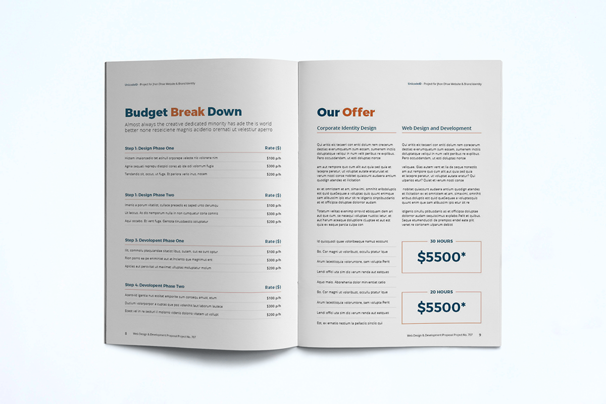 Proposal File Template, a Brochure Template by UnicodeID