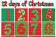 Christmas Numbers Clipart AMB-353, an Illustration by AMBillustrations