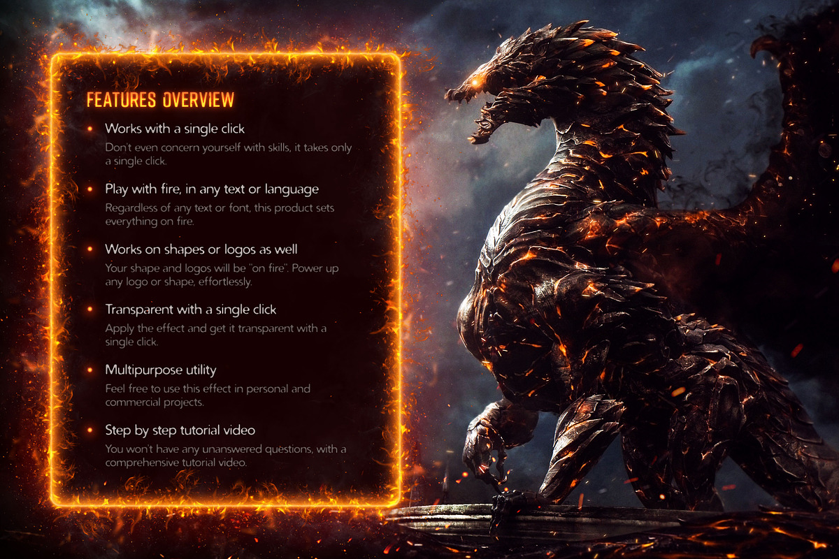 Hyper Fiery – Fire Photoshop Action, an Action Add-On by Hyperpix ...