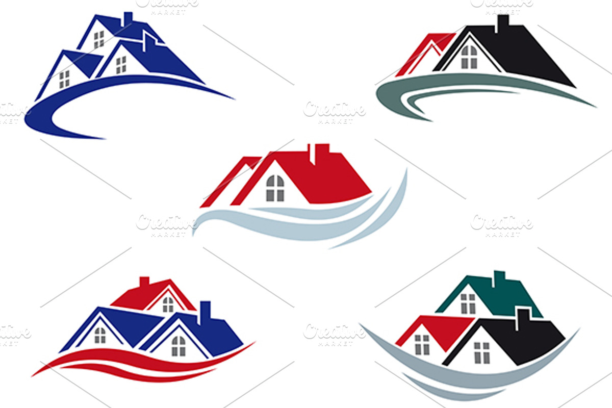 House roofs, a Graphic by Vector Tradition