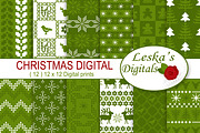 Scandinavian Christmas Digital Paper | Graphic Patterns ~ Creative Market