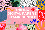 Digital Paper and Stamp Bundle, a Pattern Graphic by KJP Designs